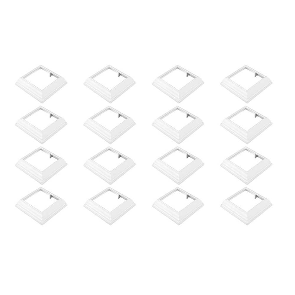 Afoxsos 16Pcs Vinyl 4x4 Inch Post Skirt Base Cover Split Style Reusable ...