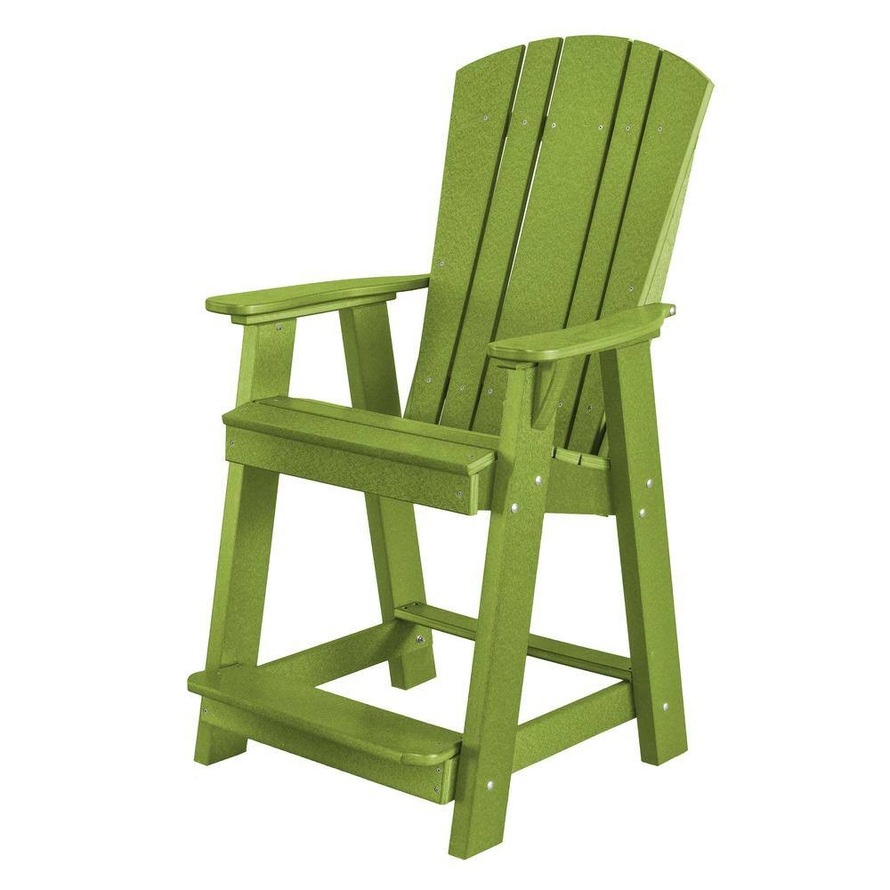 WILDRIDGE Heritage Lime Green Plastic Outdoor Balcony Chair LCC-150-TLG ...
