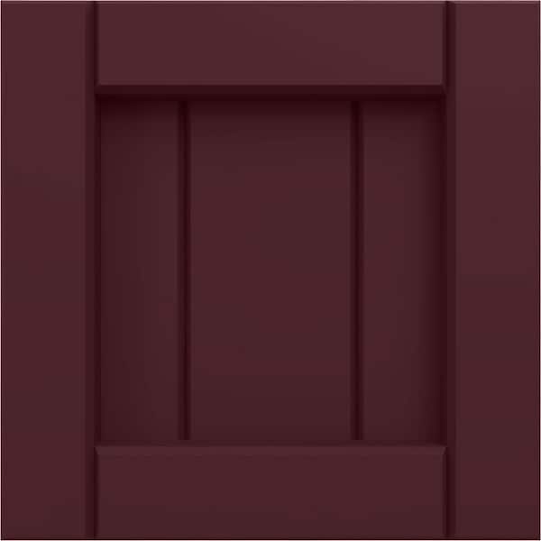 Ekena Millwork 12 in. W x 12 in. H True Fit PVC Framed Board-n-Batten ...