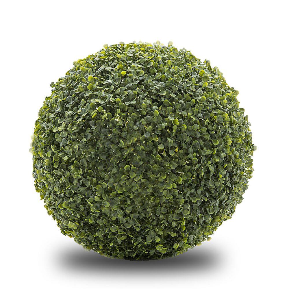 naturae decor Boxwood 13 in. Artificial Foliage Ball Hedges 2 Pieces ...