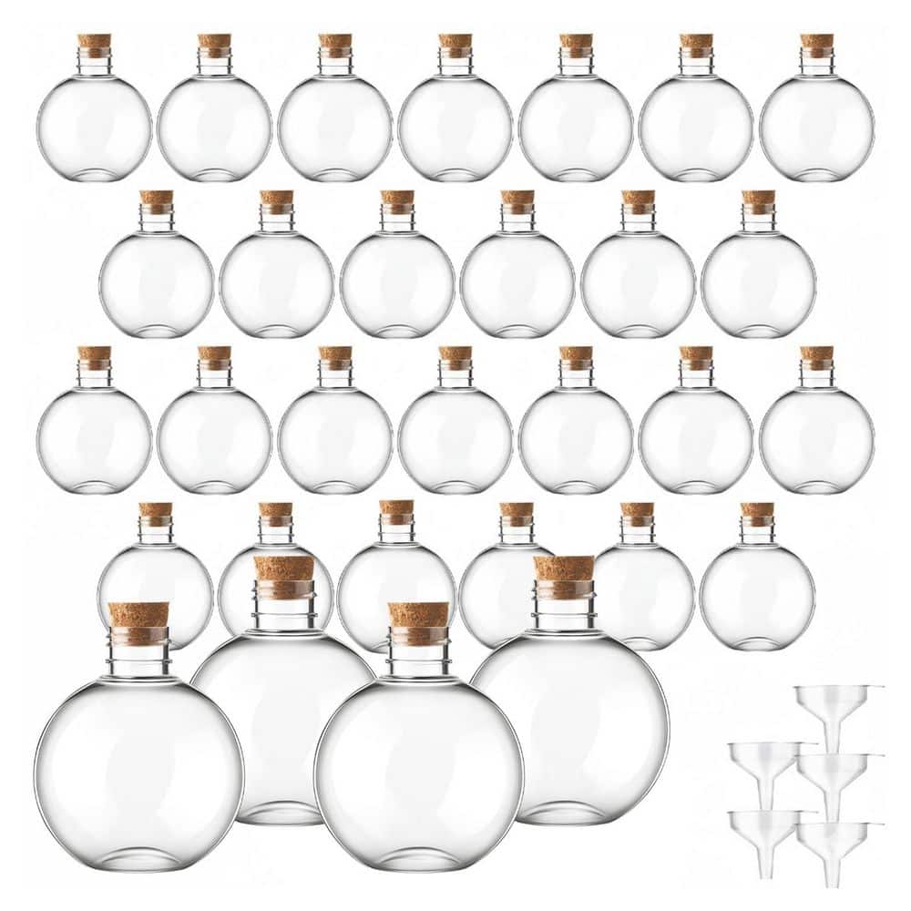 N/A. 30 Piece Wood Color 6 oz Ball Shape Plastic Decorative Accessory ...