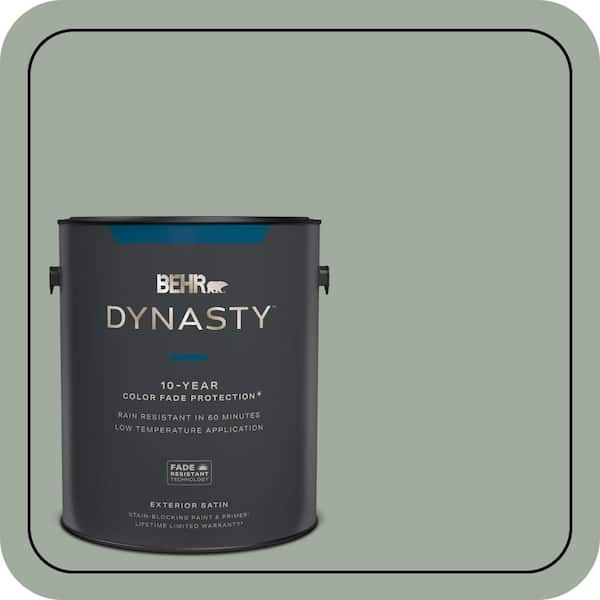 BEHR DYNASTY 1 gal. #PPU11-15 Green Balsam Satin Enamel Exterior Stain ...