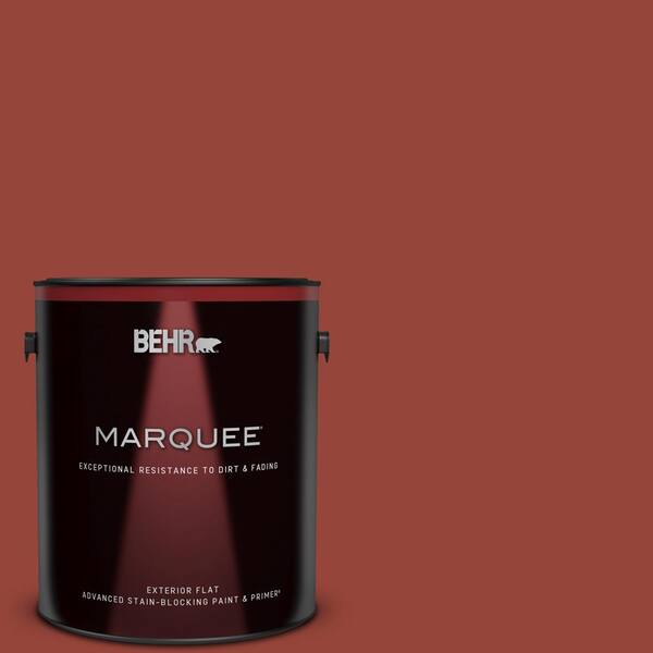 BEHR MARQUEE 1 gal. #PPU2-17 Morocco Red Flat Exterior Paint & Primer ...