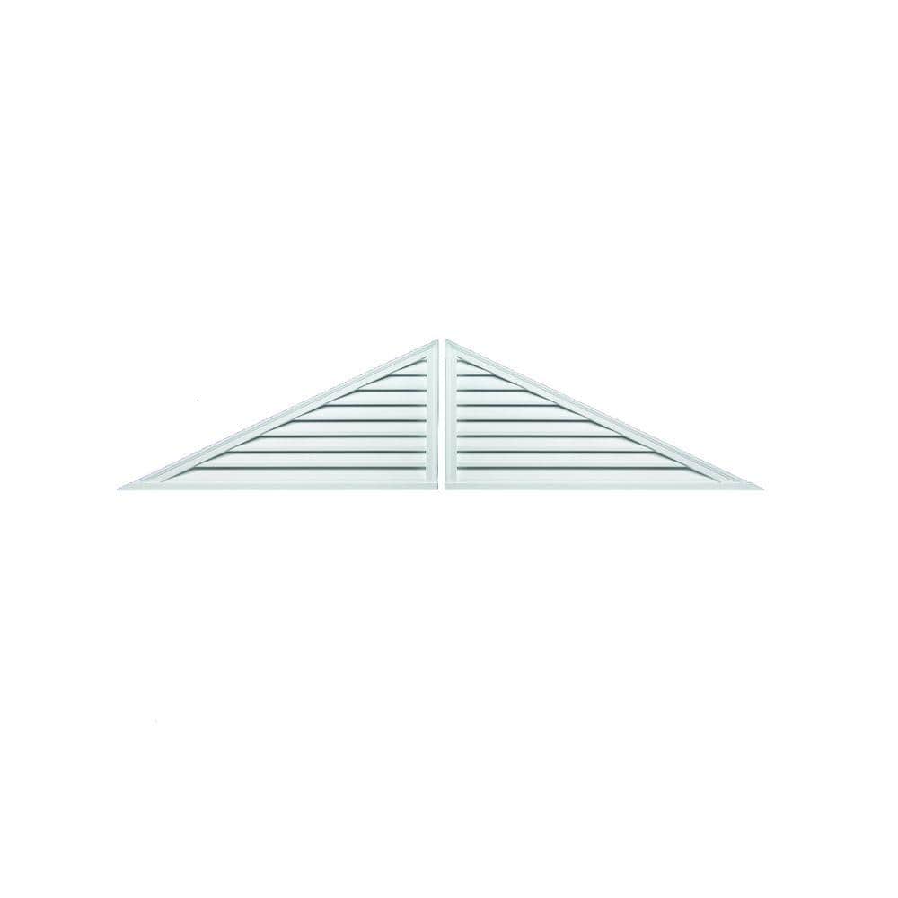 Fypon 60 in. x 30 in. Triangle White Polyurethane Weather Resistant ...