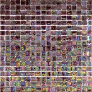 Apollo Tile Skosh 4 in. x 6 in. Glossy Merlot Red Glass Mosaic Uniform ...