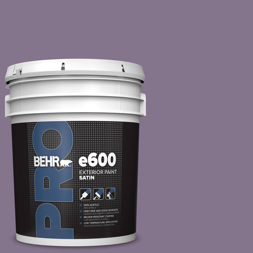 BEHR PRO 5 gal. #S100-5 Purple Potion Satin Exterior Paint PR64305 ...