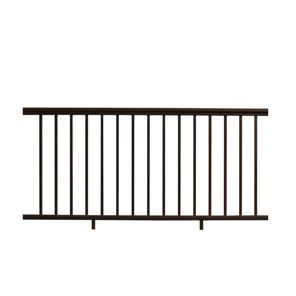 NewTechWood Allure 96 in. x 42 in. Bronze Aluminum Preassembled Railing ...