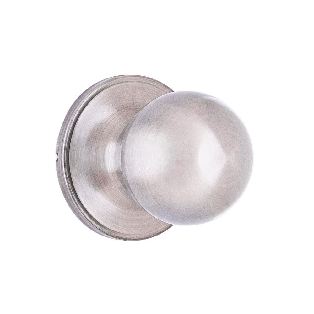 Defiant Ball Satin Nickel Hall/Closet Door Knob TWX230B - The Home Depot