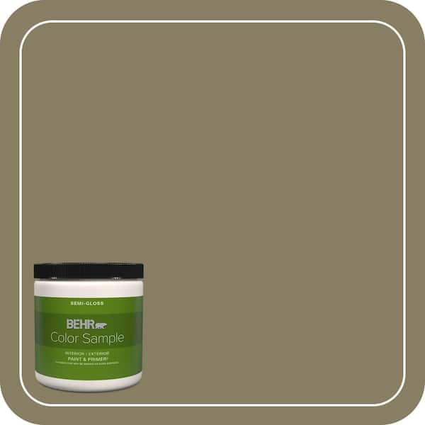 BEHR PREMIUM PLUS 8 oz. #N340-6 Sorrel Leaf Semi-Gloss Interior ...