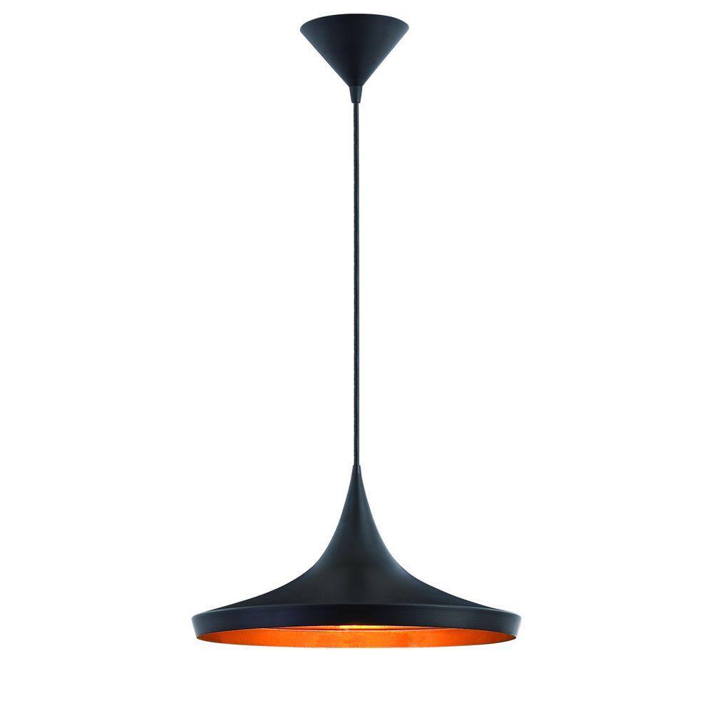 Eurofase Ramos Collection 1-Light Black Pendant 20439-019 - The Home Depot