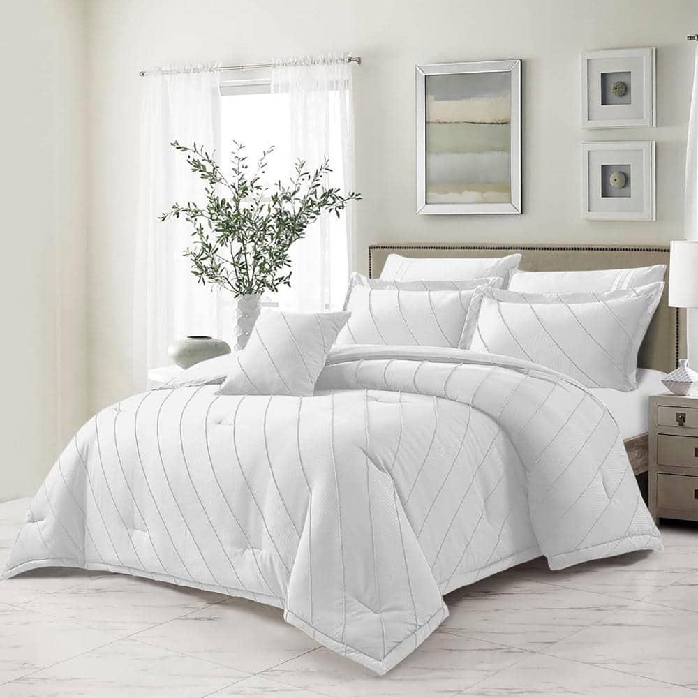 Shatex 3-Piece All Season Bedding King Size Comforter Set, Ultra Soft ...