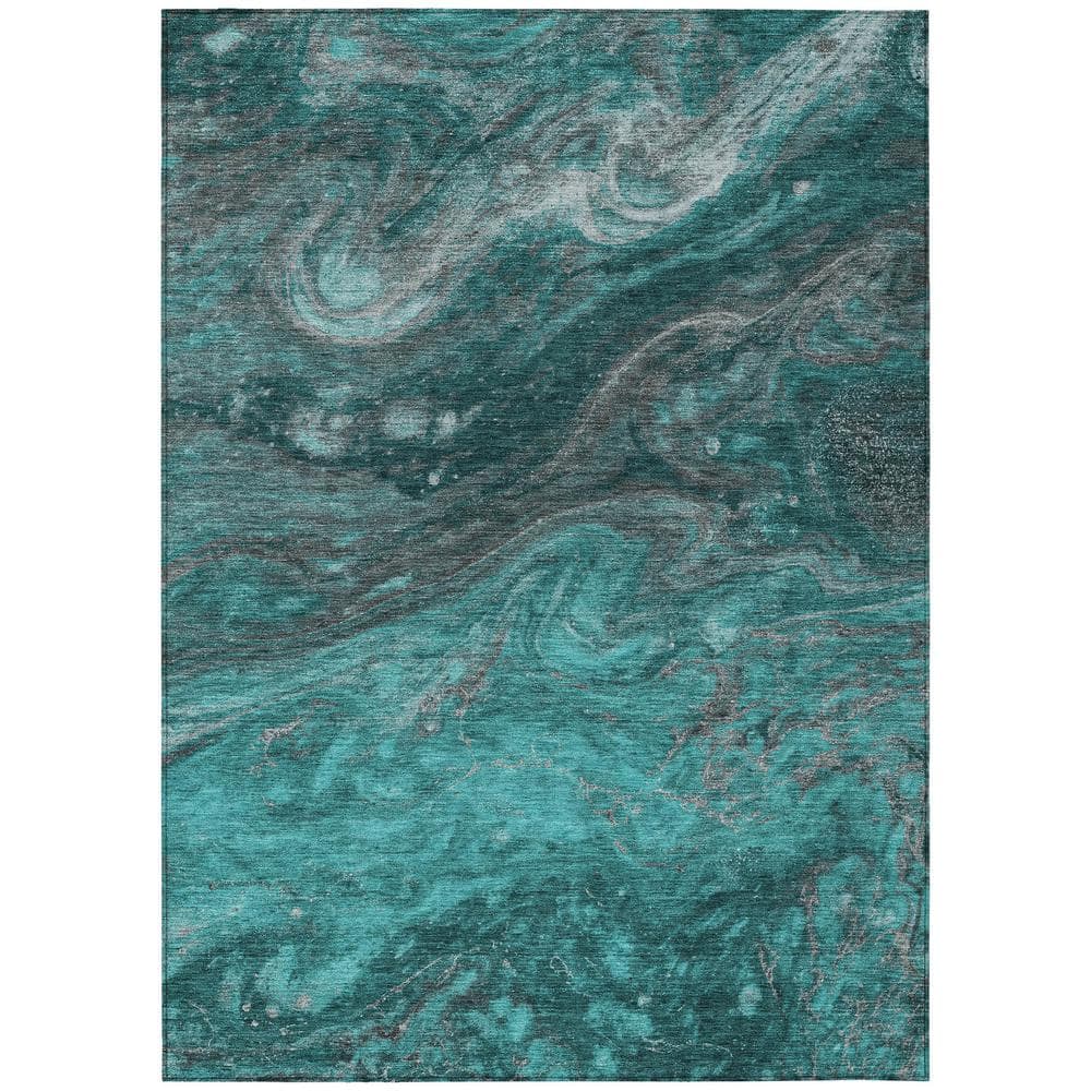 Addison Rugs Chantille ACN599 Teal 8 ft. x 10 ft. Machine Washable ...