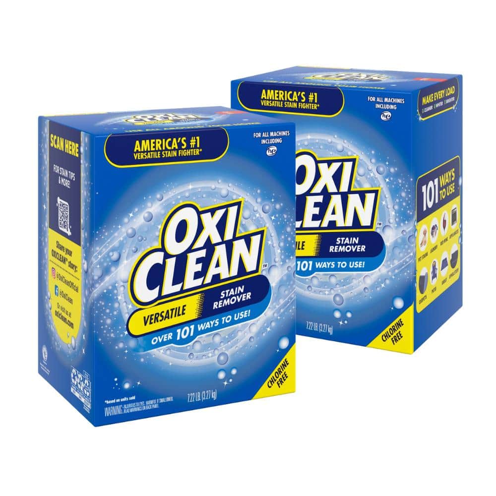 OxiClean Versatile Fabric Stain Remover Powder,7.22 lbs., 2-Pack 51791 ...