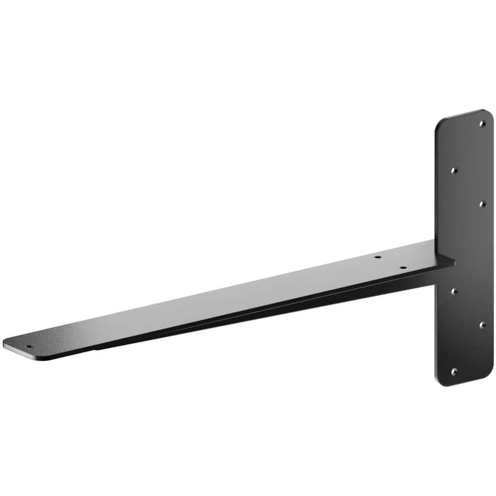 Starby 21 in. L Black Steel Heavy Duty Floating Granite Bracket (1-Pack ...