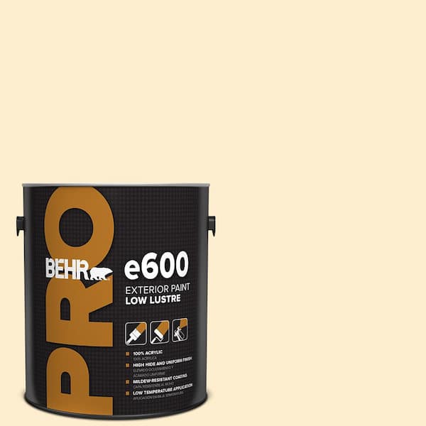 BEHR PRO 1 gal. #300A-1 Opal Cream Low Luster Exterior Paint PR62001 ...