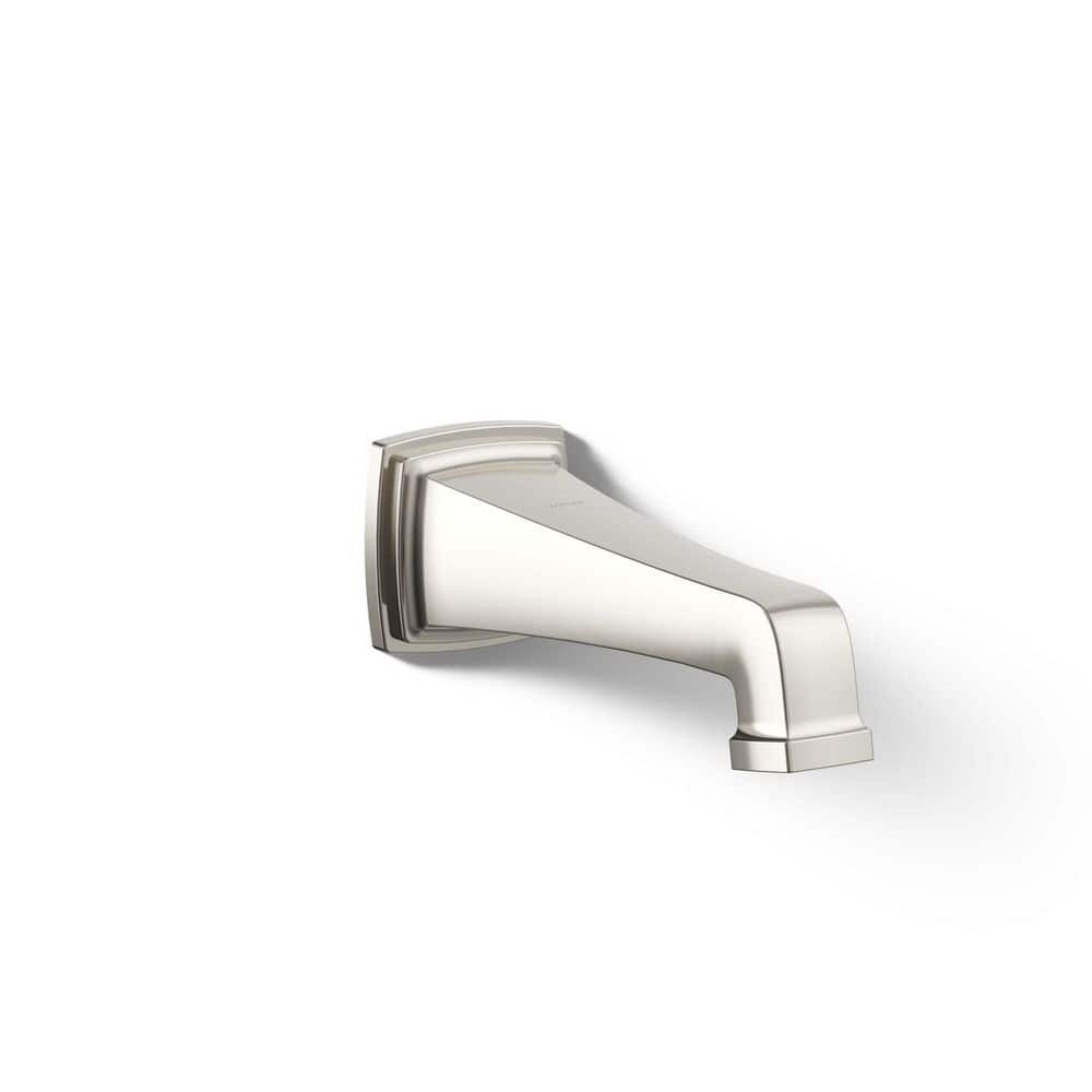 KOHLER Riff Wall Mount Non-Diverter Bath Spout, Vibrant Polished Nickel ...