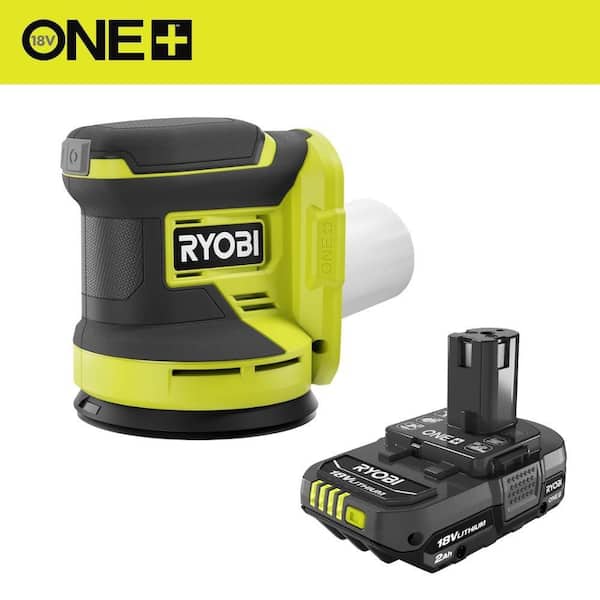 RYOBI ONE+ 18V Cordless 5 in. Random Orbit Sander with ONE+ 18V 2.0 Ah ...
