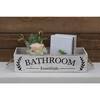 PARISLOFT Rustic White Wooden Bathroom Box MODU013 - The Home Depot