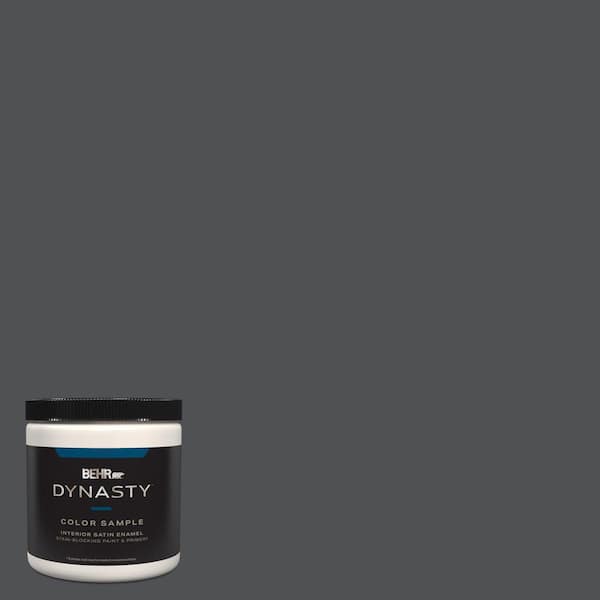 BEHR DYNASTY 8 oz. #770F-6 Evening Hush Satin Enamel Stain-Blocking ...
