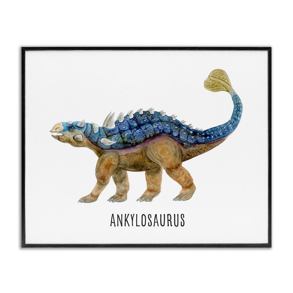Stupell Industries Ankylosaurus Dinosaur Learning by Brett Blumenthal ...