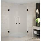 Aston Aquadica 34 in. x 34 in. x 72 in. Frameless Hinged Corner Shower Enclosure with Frosted ...