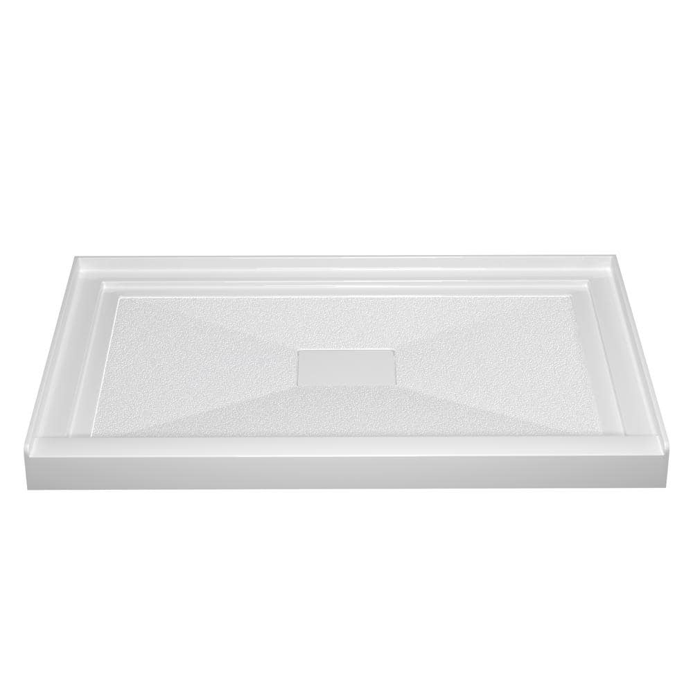 Getpro 48 in. L x 32 in. W Single Threshold Alcove White Shower Pan ...