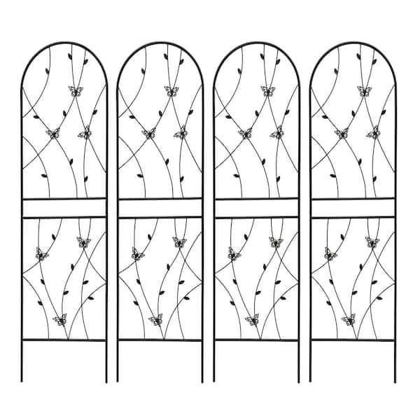 LCEPURE TRADE INC 4 Pack 71 in H x 19.7 in W Rustproof Metal Garden ...