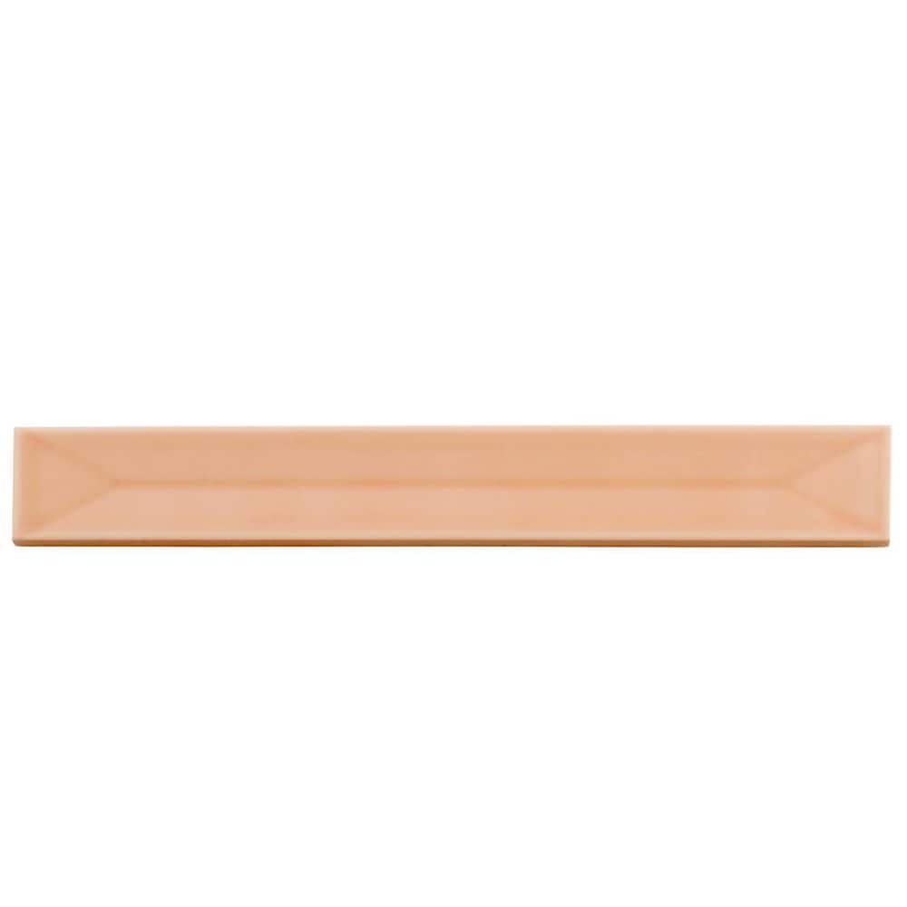 Apollo Tile Horizonte 2 in. x 8 in. Glossy Powder Pink Ceramic Deco ...
