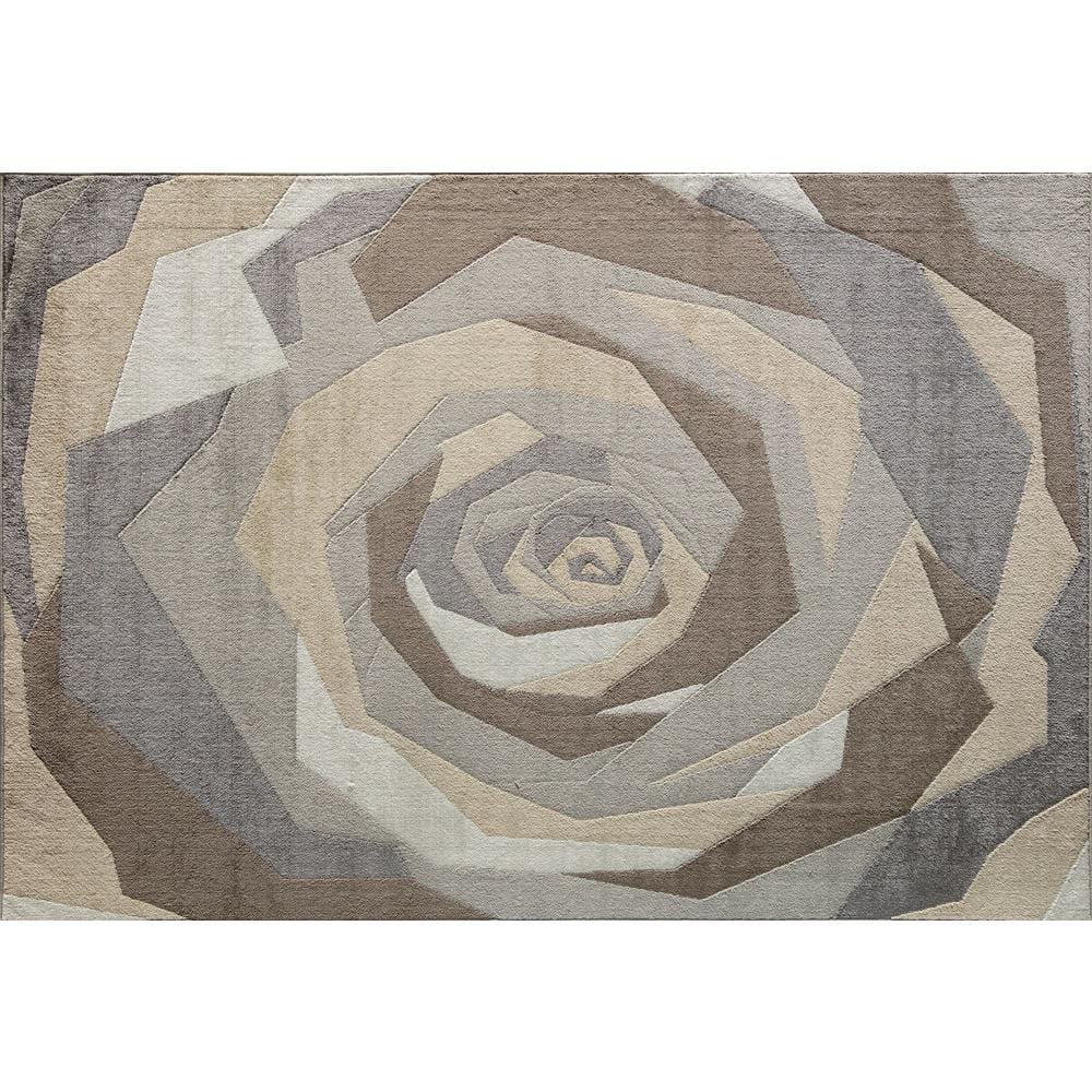 Pretty Petals Brown 8 ft. x 10 ft. Floral Modern Area Rug "RA32158 ...