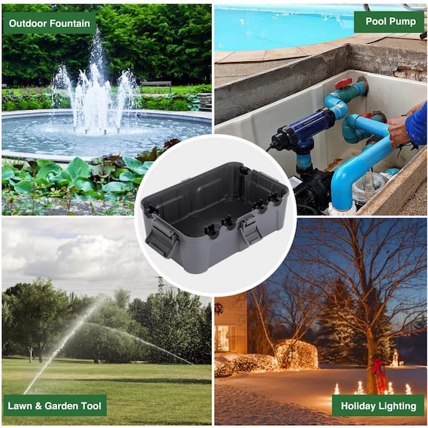 Vrbgify Large Capacity Electrical Junction Box IP54 Waterproof/Weatherproof with 6-Entry Ports ...