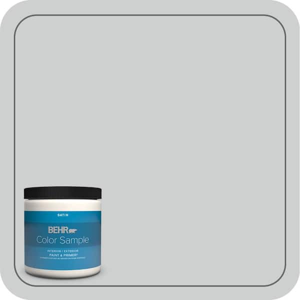 BEHR PREMIUM PLUS 8 oz. #PPH-43 Gray Pearl Satin Enamel Interior ...