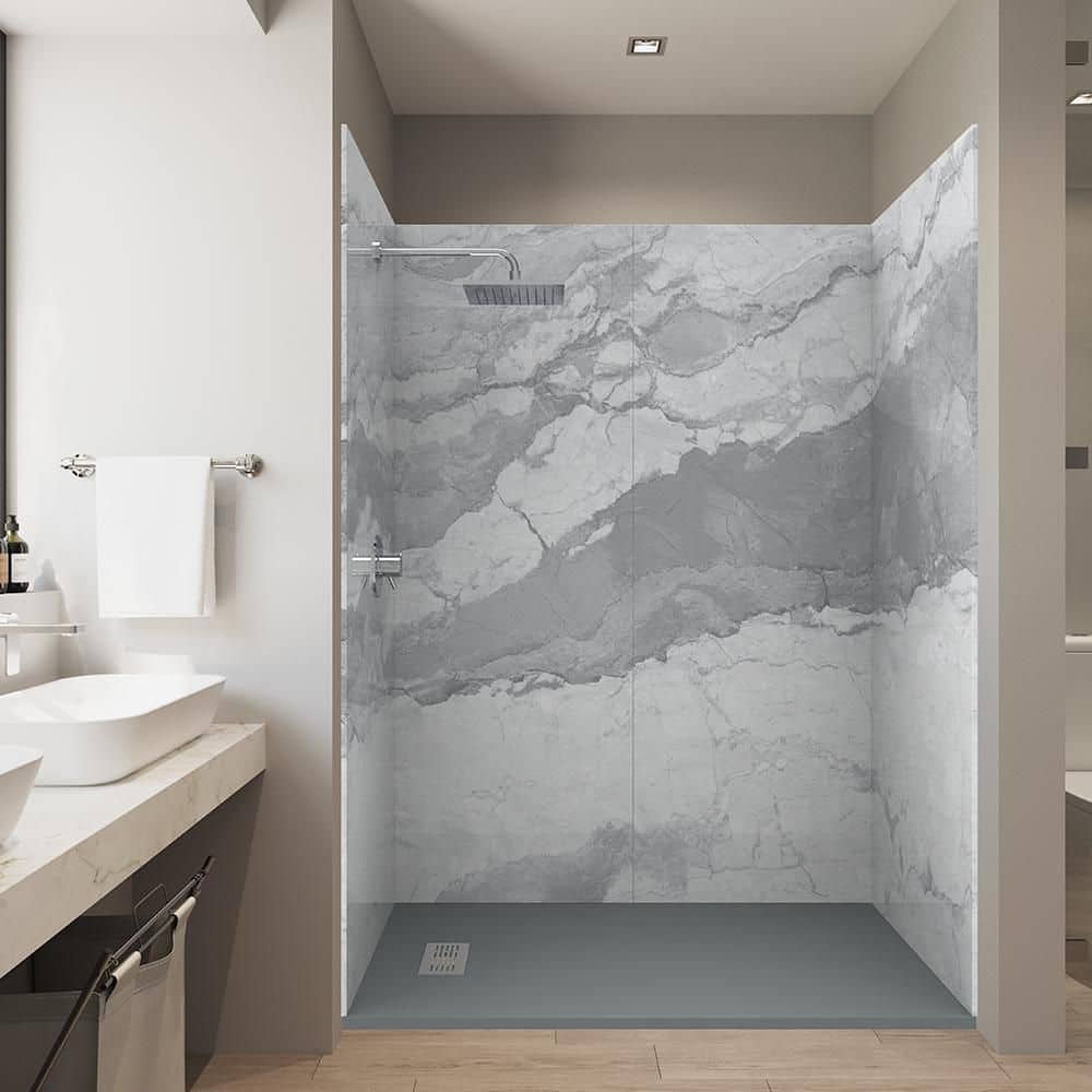 CASTICO Italian Ice 36 in. x 60 in. x 84 in. Solid Composite Stone ...