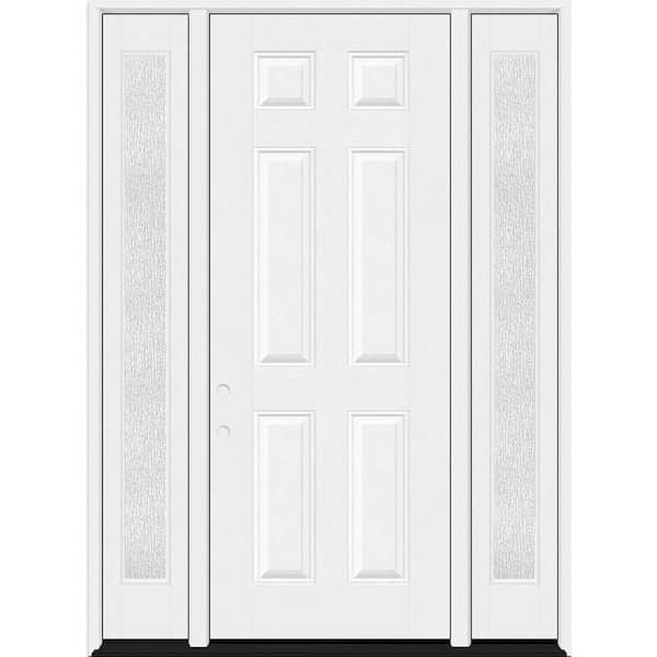 Steves & Sons Regency 68 in. x 96 in. 6 Panel RHOS Unfinished White ...