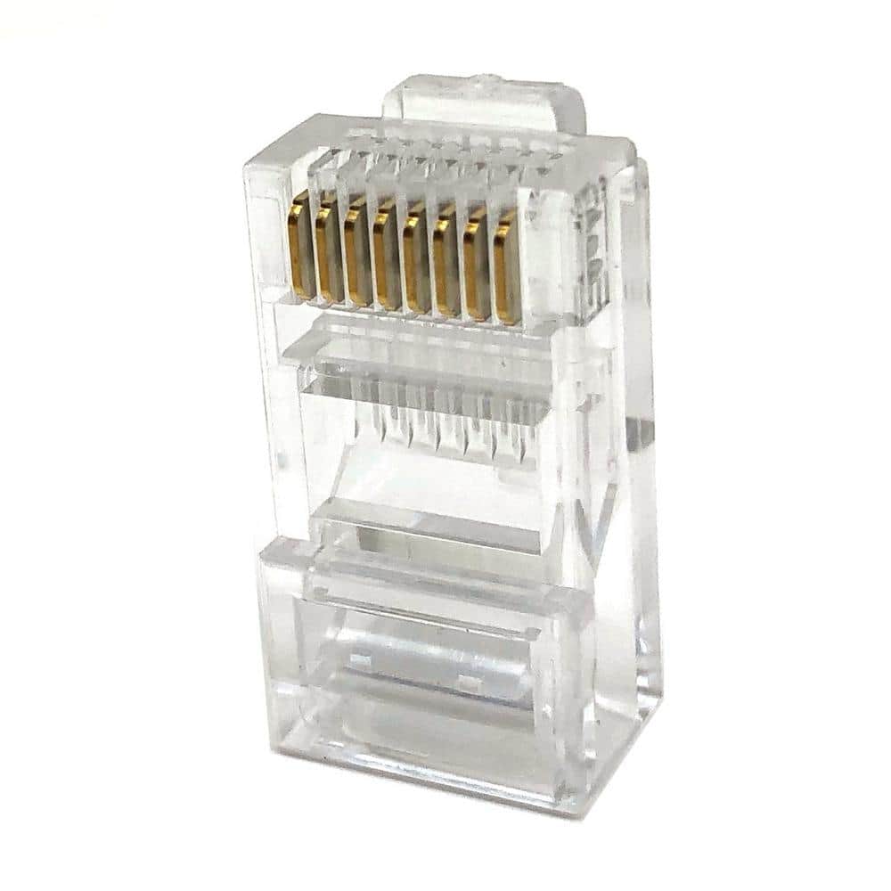 Micro Connectors, Inc Category 5E RJ45 Modular Connector Clear (100 ...
