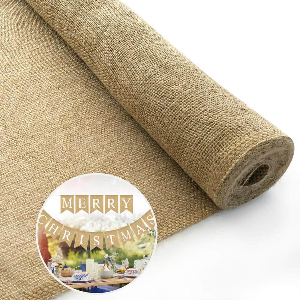 Wellco 1 ft. x 30 ft. Gardening Burlap Roll - Natural Burlap Fabric ...