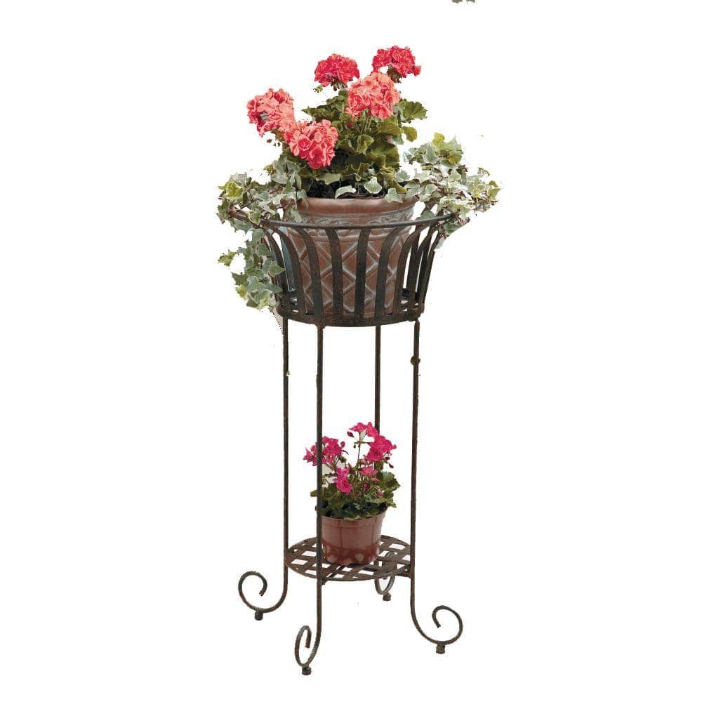Deer Park Solera 21 in. Metal Plant Stand PL202X - The Home Depot