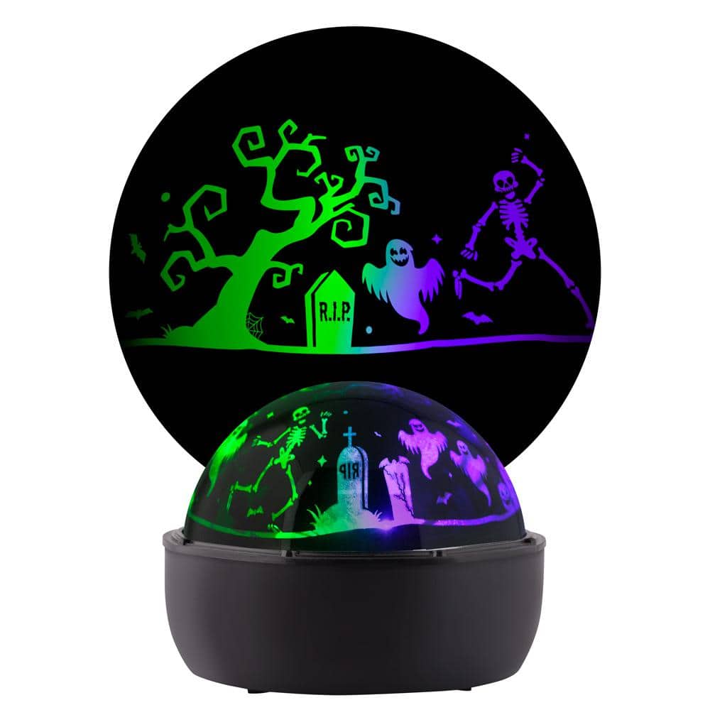 LightShow 5 in Halloween Graveyard Color Changing Tabletop Halloween ...