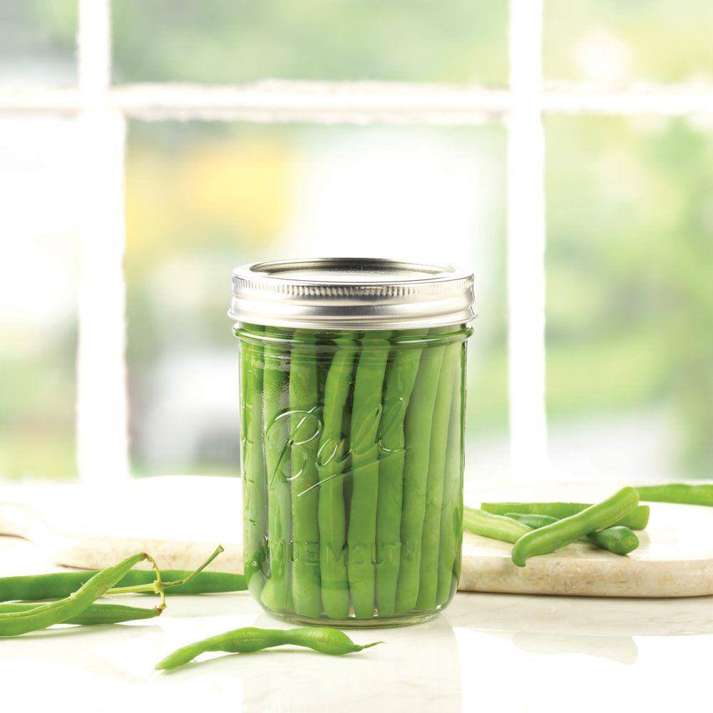 Ball 16 oz. Wide Mouth Pint Glass Jar, Great for Preserving Wet or Dry ...