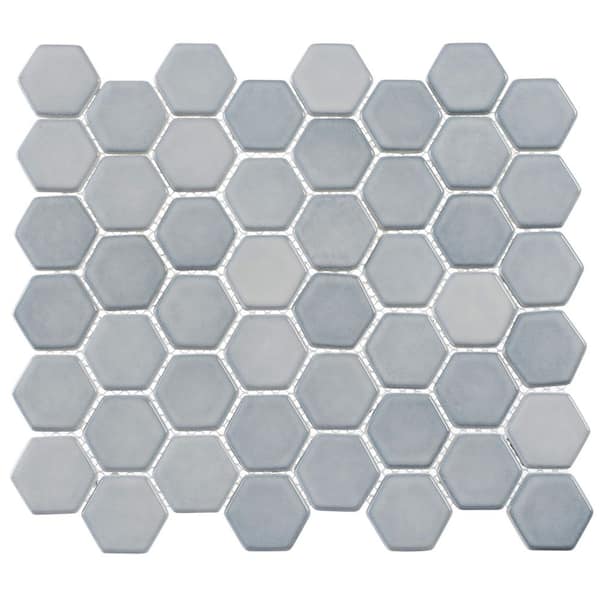 ANDOVA Honoro Hexite Owl Gray Glossy 4.5 in. x 8.25 in. Hexagon Smooth ...