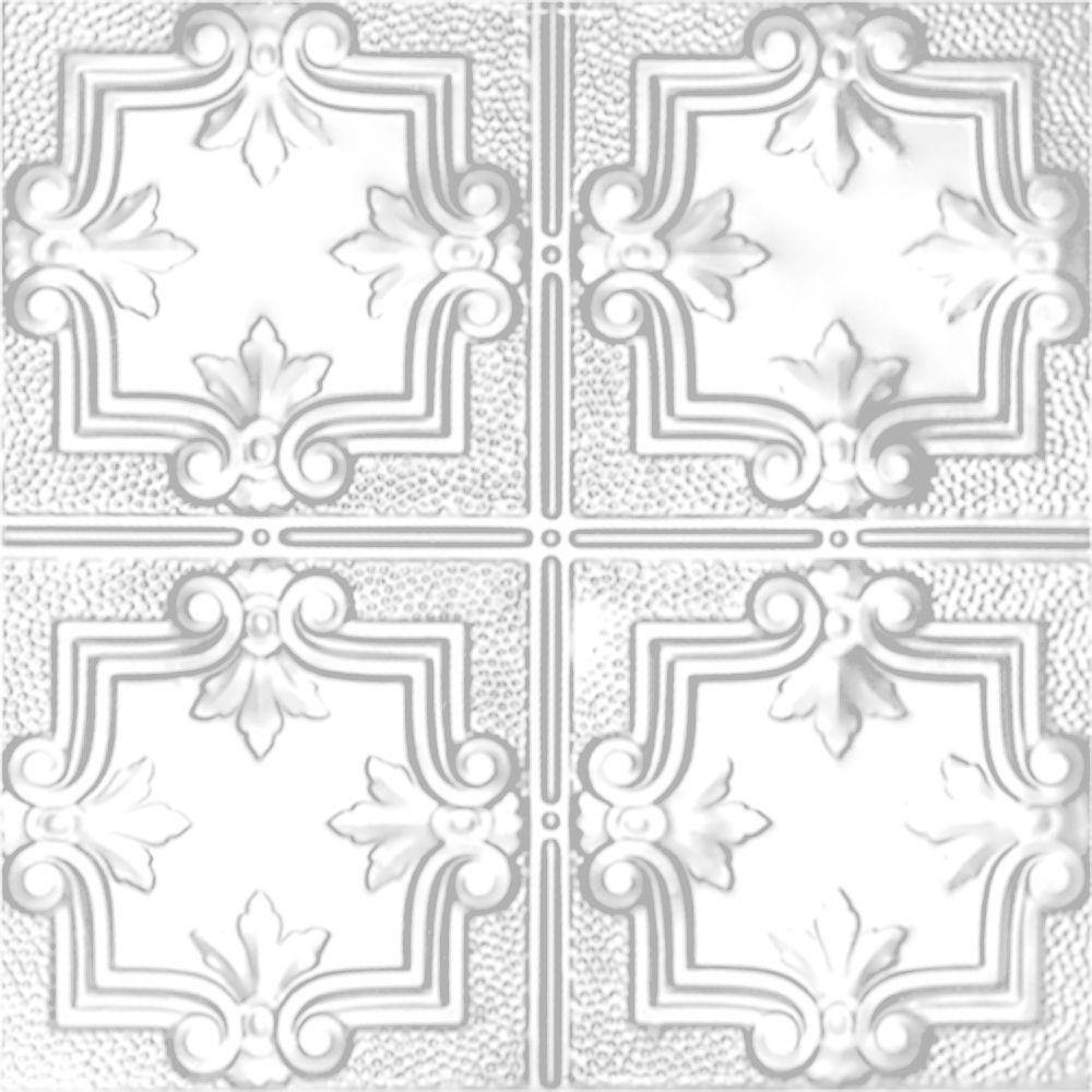 Shanko White Plated Steel 2 ft. x 2 ft. Lay-in Ceiling Tile W321 2 ...