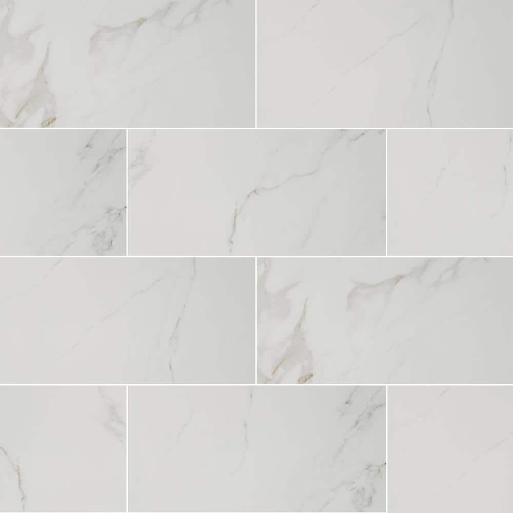 Home Decorators Collection Carrara 24 in. x 48 in. Polished Porcelain ...