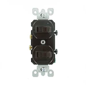 Leviton 15 Amp Single-Pole Double Switch, Ivory 5224-2IS R51-05224-2IS ...