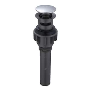 ALEASHA Pop-Up Drain Assembly Stopper with Overflow in Matte Black AL ...