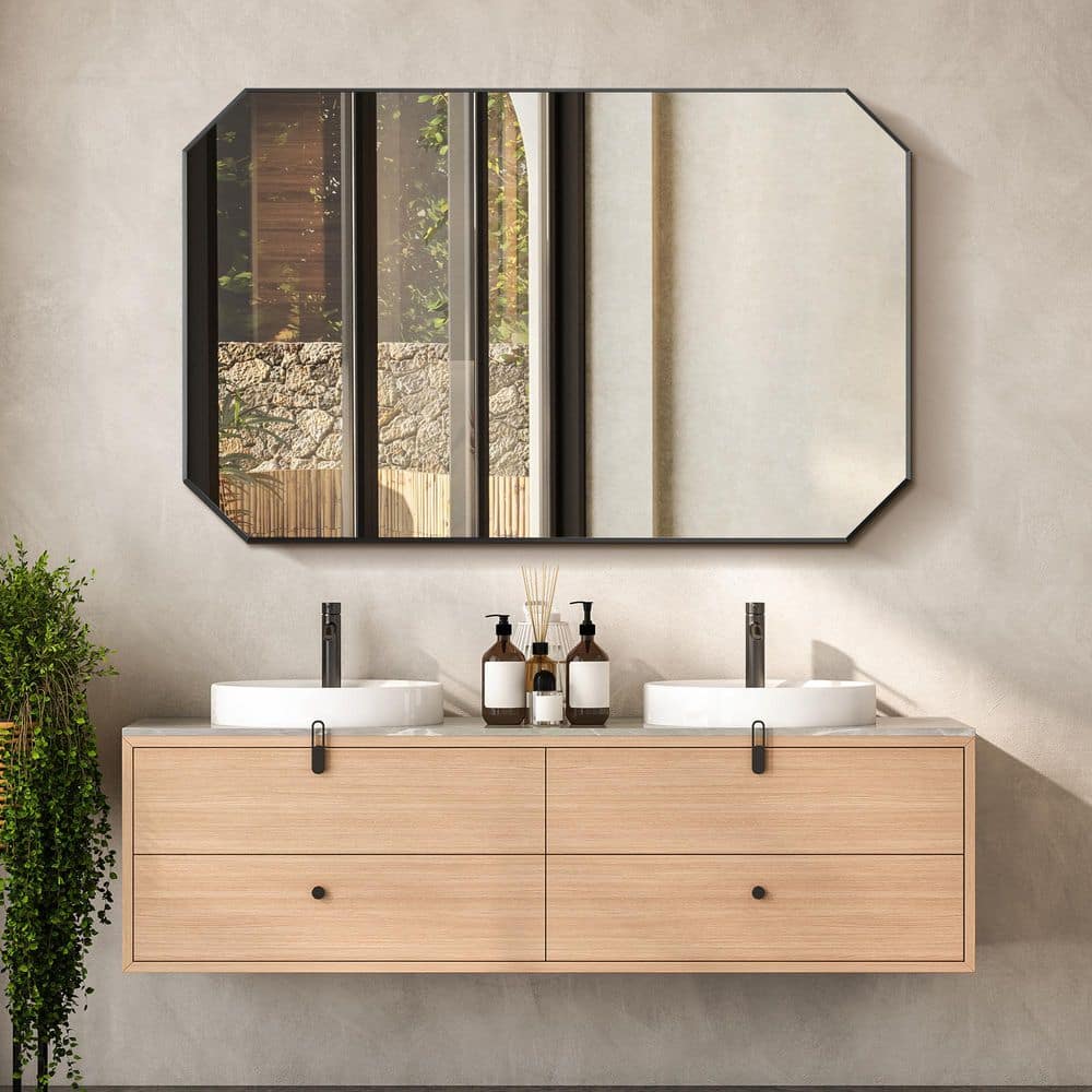 Altair Allure 48 in. W x 30 in. H Octagon Aluminum Framed Wall Mounted ...