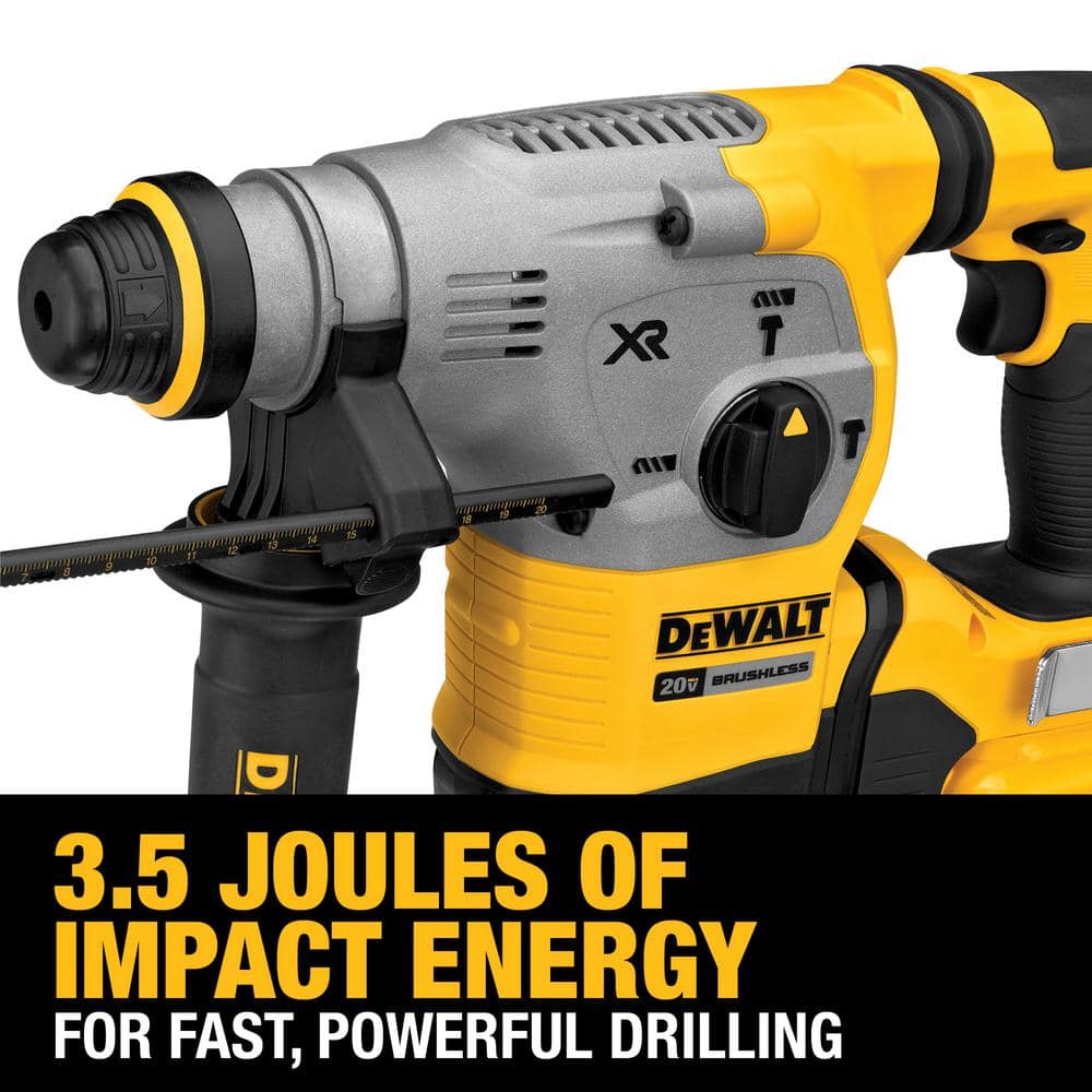 DEWALT 20V MAX XR Cordless Brushless 1-1/8 in. SDS Plus L-Shape Rotary ...