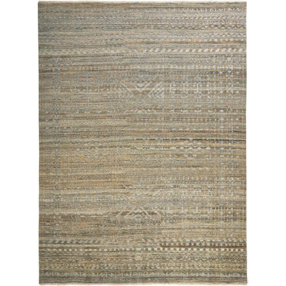 HomeRoots 2 ft. x 3 ft. Ivory, Gold, Tan Abstract Area Rug 2000567942 ...