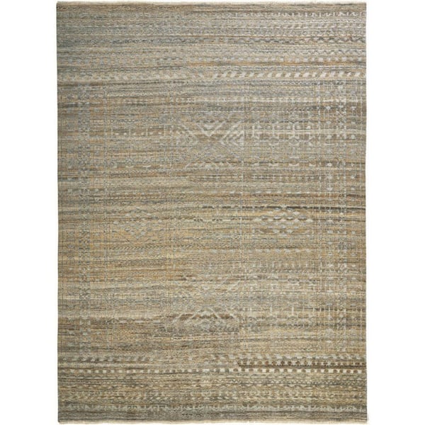 HomeRoots 2 ft. x 3 ft. Ivory, Gold, Tan Abstract Area Rug 2000567942 ...