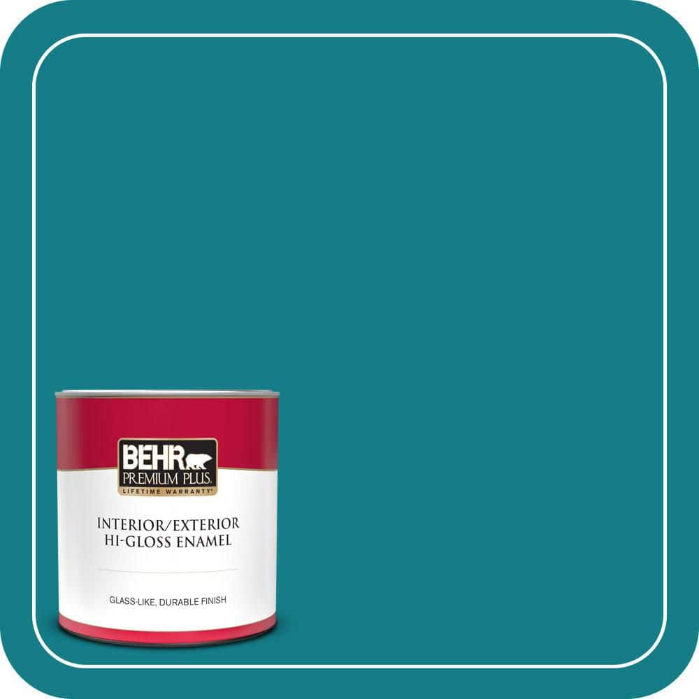 BEHR PREMIUM PLUS 1 qt. #PPU13-01 Caribe Hi-Gloss Enamel Interior ...