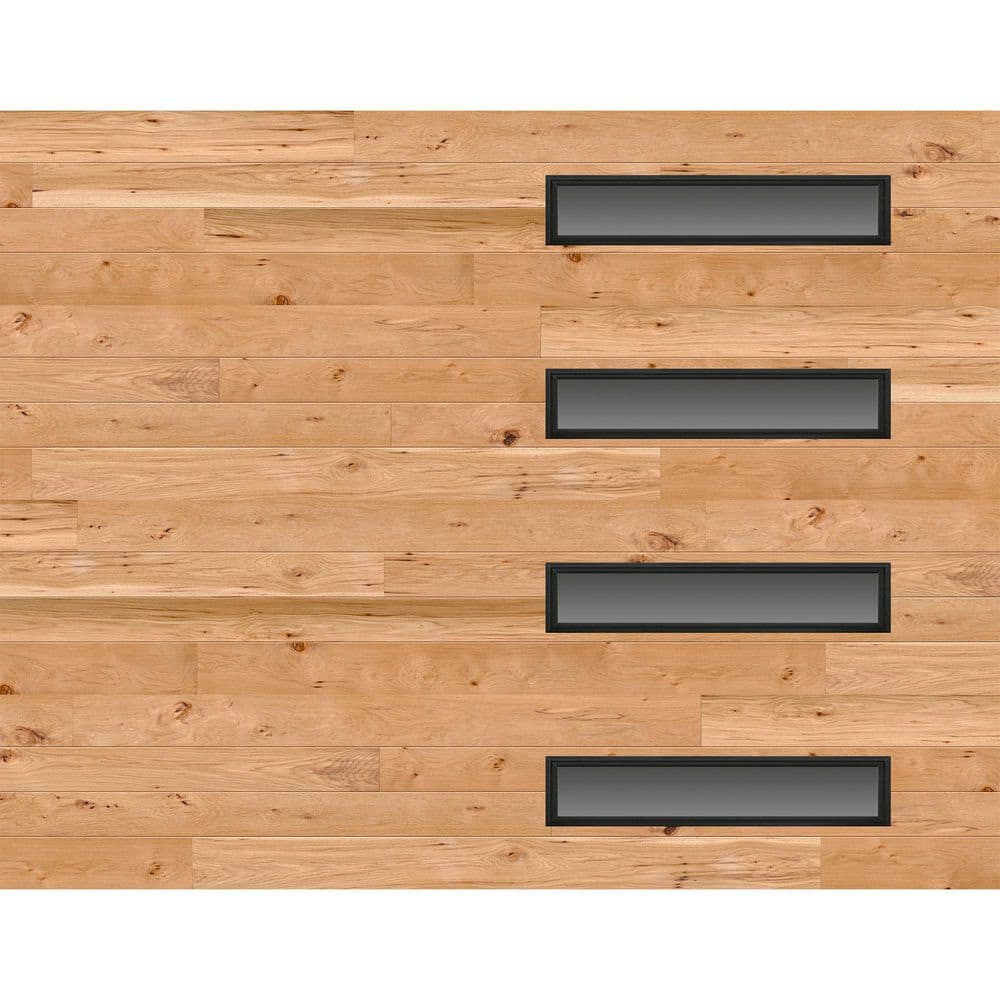 Clopay Modern Steel 9 ft. X 7 ft. 18.4 R-Value Insulated Wood Look ...