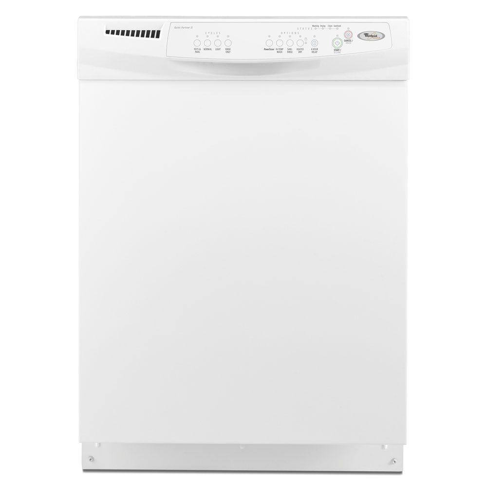 Whirlpool Gold 24 in. Front Control Dishwasher in White with Stainless ...